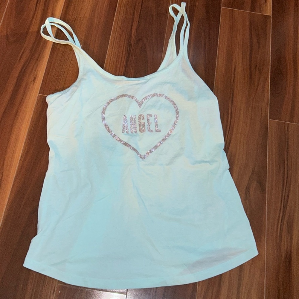 Small Victoria’s Secret Angel Sparkle Logo Tank Top - Gem